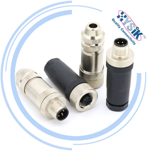 1200710081 M12 5 Pin Connector Female Circular Sensor Plug Shielded ...