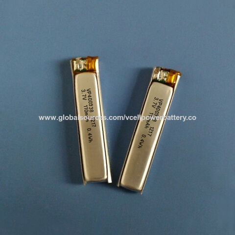 Wholesale Factory Price Vcell 3.7v 110mah Vp 400938 Rechargeable ...