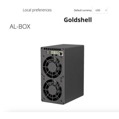 Al-box From Goldshell Mining Blake3 Algorithm With A Maximum Hashrate ...