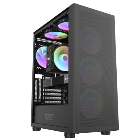 Buy China Wholesale Atx Pc Tower Computer Cabinet Full Black Mesh Front ...