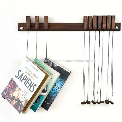 Wooden Book Hanger Book Ends Decor, Modern Wooden Holder Book Stand ...