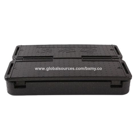 Epp Foam Box Custom Printed Logo Delivery Bag Camping Cold Chain Cooler Black Epp Foam Box For ...