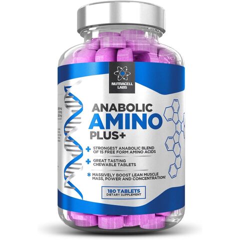 Anabolic Amino Plus : Premium 15 Amino Acid Blend With Bcaa (180 ...