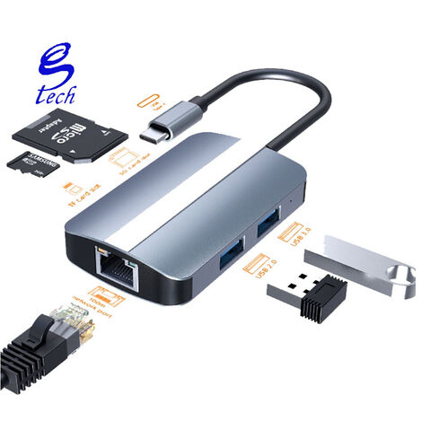Supplier Sends 2112 5 In 1 Type-c To Rj45 Network Card Usb 3.0 Usb ...