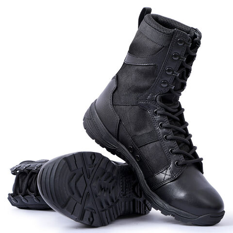 Custom Men's Tactical Shoes Mesh Spring Boot With Rubber Outsole Oem ...