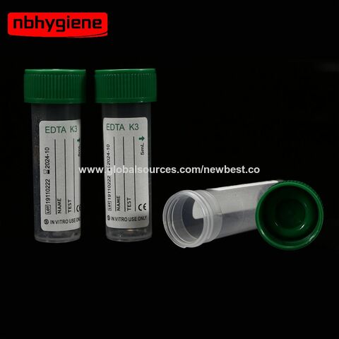 5ml Screw Ca Green Top Edta Tube, Screw Cap Blood Collection Tube ...