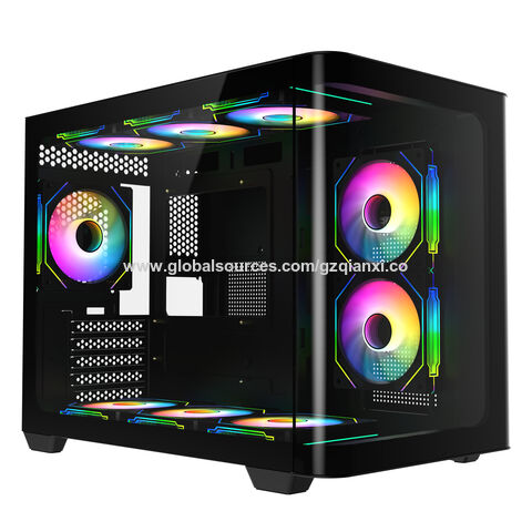 Manufacturer New Design Curved Tempered Glass Pc Case Argb Fans Gamer ...