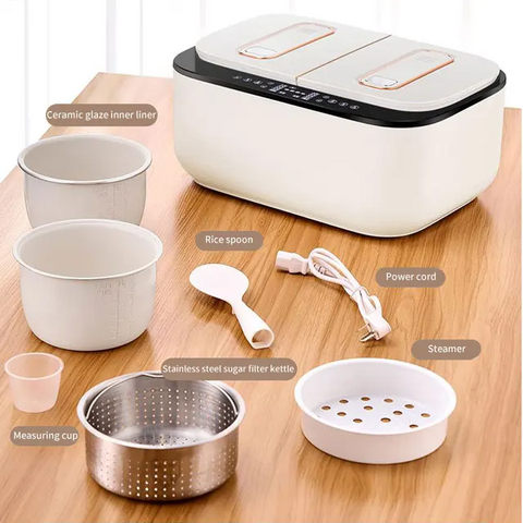 Microwaveable Ceramic Rice Cooker With Glaze Inner Liner Jx - Wholesale ...