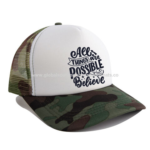Baseball Caps Breathable Mesh Cap Sports Cap Trucker Hat With Foam ...