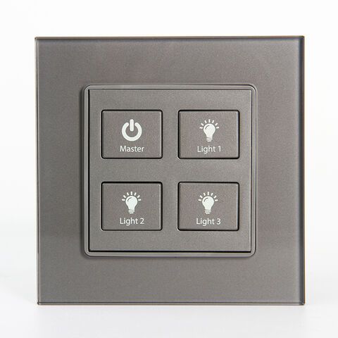 Factory Price Luxury Gray Color Intelligent Hotel Tempered Glass Reset ...