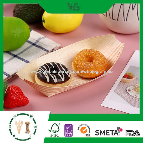 Disposable Food Container Food Tray Wooden Boat, Sushi Boat, Food Plate ...