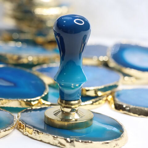 Customized Pattern High -end Blue Agate Handle Embossing Sealing Wax ...