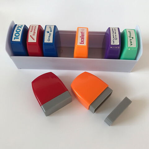 8 In 1 Rubber Foam Ink Pad Flash Photosensitive Stamp Children Teacher ...