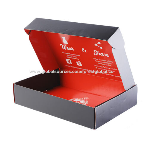 Wholesale Recyclable Luxury Black And Red Mailing Shipping Paper Box ...