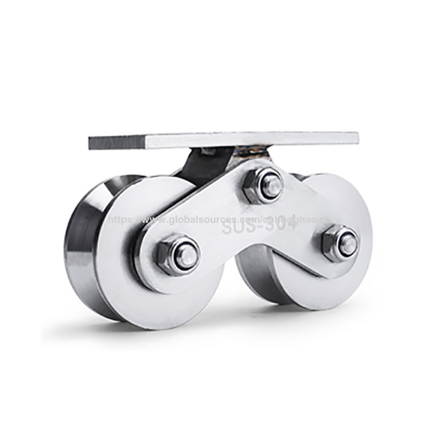 V Groove Double Wheels 304 Stainless Steel Pulley Sliding Door Roller ...