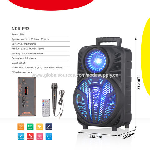 8 Inch Portable Outdoor Bluetooth Pull Rod Speaker Ndr Ktv, Bluetooth ...