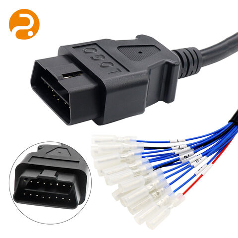 Obd-ii 16pin Male To White Bullet Male Terminals *8pcs 250mm With ...
