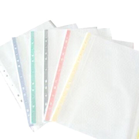 Sheet Protectors With 11 Holes, Texture Of Clear Smooth Or Orange Peel ...
