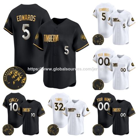 Timberwolves Baseball Jersey Minnesota 2024 All Stitched Shirt Anthony ...