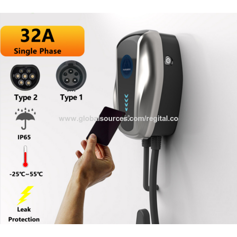 Smart Ev Charger Wall Box Home Charger Wall Mounted Ev Charging Station ...