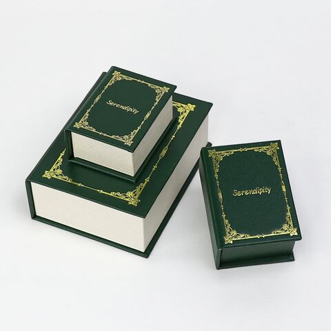 New Arrival Book-shaped Design Ring Box Stock Paper Jewelry Boxes With ...