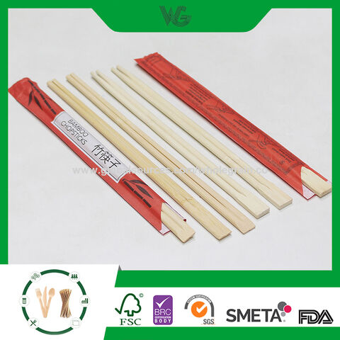 Buy China Wholesale Compostable Bamboo Round Chopsticks Single Plastic ...