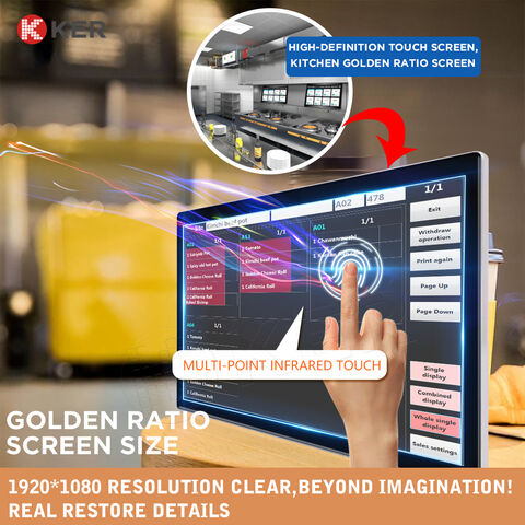 32 Inch Waterproof Touch Screen Number Order Display All In One Panel ...