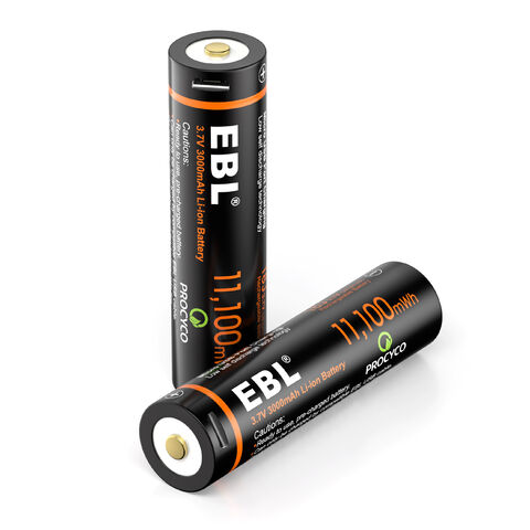 Ebl 3.7v Li-ion Rechargeable Batteries 3000mah 18j Rechargeable Usb ...