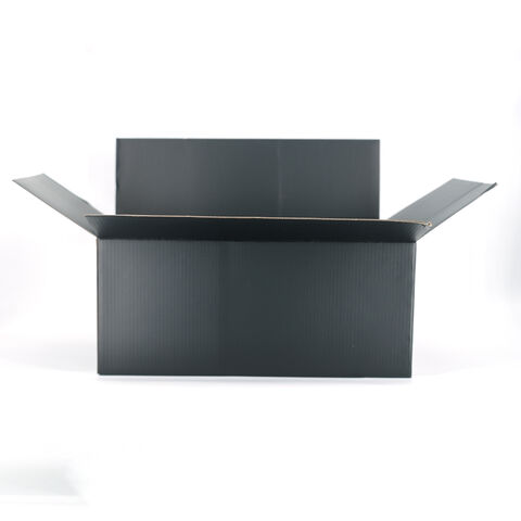 Factory Eco-friendly Free Design Black Corrugated Rsc Storage Box ...