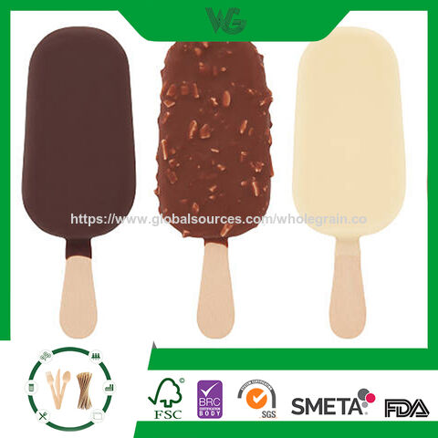 Wg Compostable Wooden Ice Cream Stick Lolly Stick For Ice Cream Factory ...