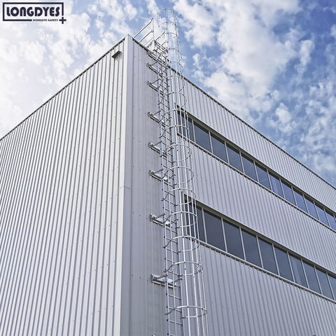 Vertical Lifeline System Aluminum Vertical Fixed Ladder With Safety ...