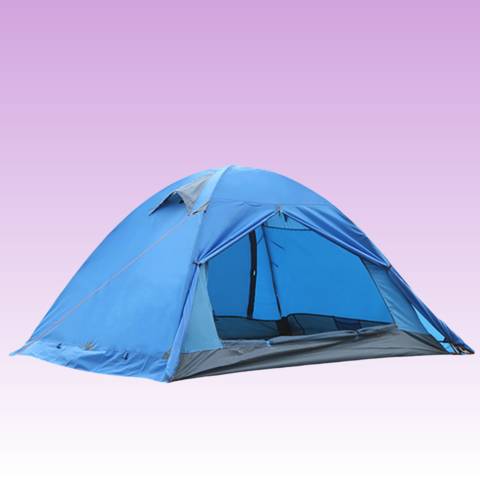 Outdoor Double Layer Aluminium Pole Tent With Snow Skirt Lightweight ...