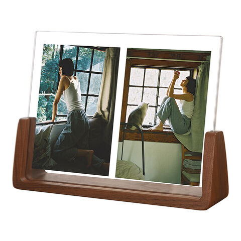 Wholesale U Shape Wooden Picture Frame Acrylic Wooden Photo Frame Solid ...