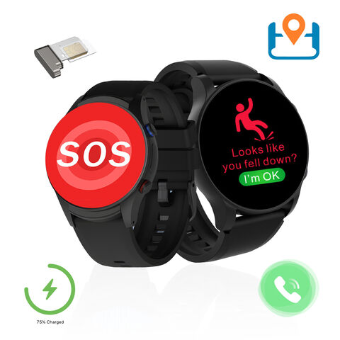 Smart Watch For Elderly Safety 4g Sos Call Fall Detection Alarm Gps Lbs ...