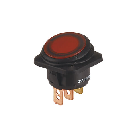 3p Waterproof Illuminated Rocker Switch, Spst, On-off, Compliant With ...