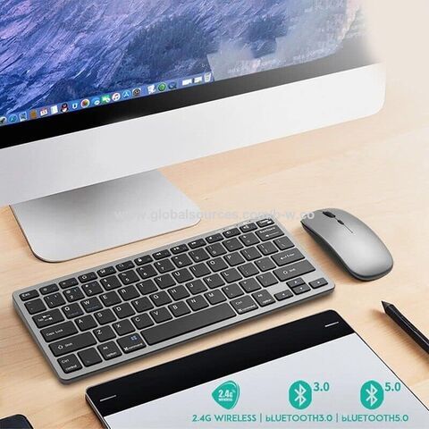 Bluetooth Wireless Keyboard And Mouse Combo Ultra Thin Portable Multi ...