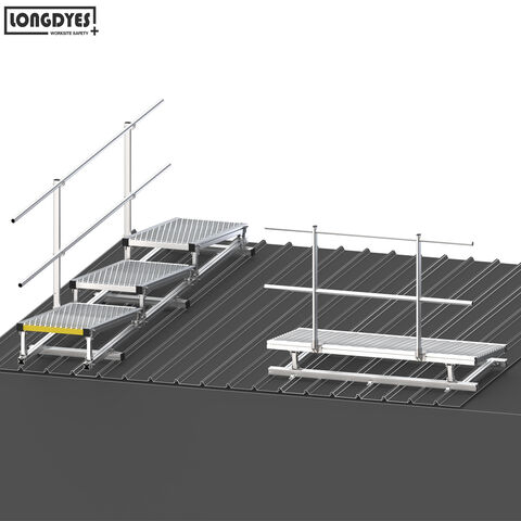 Corrugated Roof Antislip Modular Aluminum Step Walkway Roofwalk System ...