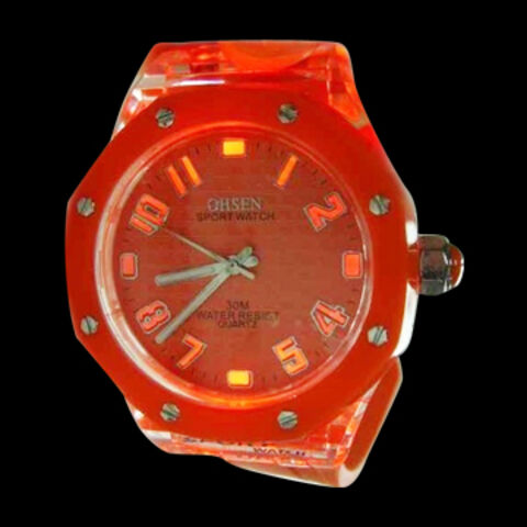 Red Plastic Watch With Japan Quartz Movement - Buy China Wholesale ...
