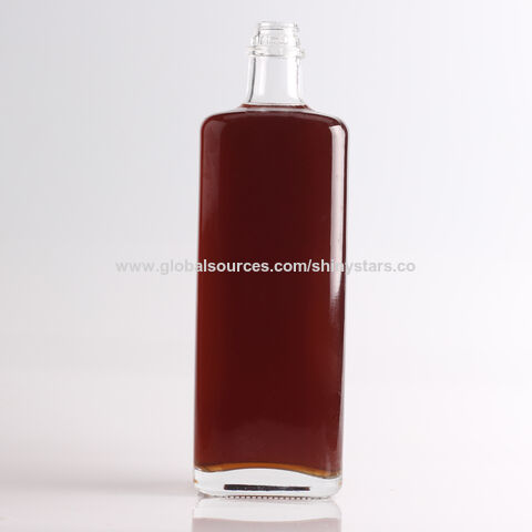 Buy China Wholesale Thick Sole Alcohol Beverage Rectangle Glass Bottles ...