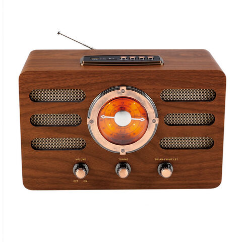 Old Fashioned Shortwave Radio Transmitter Wooden Radio Rechargeable ...