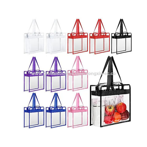 Wholesale Customized Transparent Pvc Shopping Bag Large Capacity Tote ...