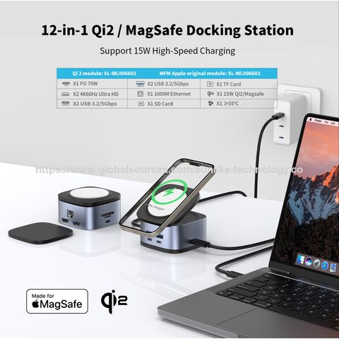 Sunlike12-in-1 Qi2 & Docking Station, Multifunctional Hub, With 15w ...