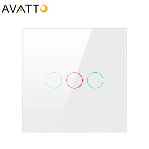 Avatto Eu Tuya Wifi Smart Touch Switch Led Light Touch Switch Glass ...