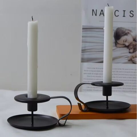 Nordic Style Iron Candle Holder Retro Handheld Teacup Shaped Handheld ...