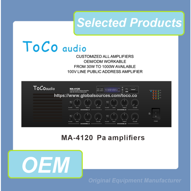 Ma-4120 ,4ch Usb/bluetooth/mp3 Mixer Amplifiers, Public Address System - Buy China Wholesale 4ch ...