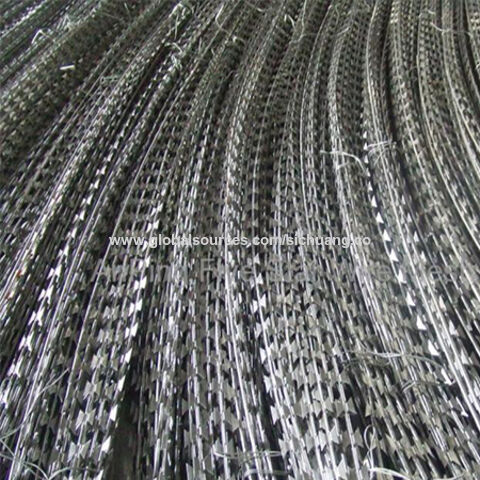 Galvanised Steel Razor Barbed Wire Security Fencing Concertina Wire ...