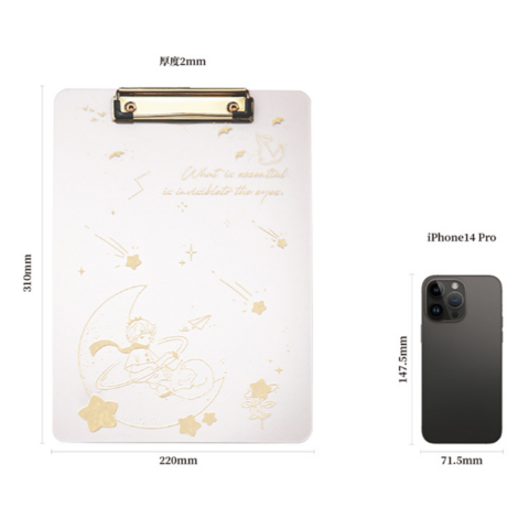 Buy China Wholesale Thick Clear Acrylic Clipboard With Shiny Gold ...