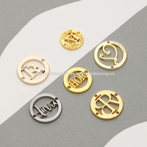 Engraved Logo Round Metal Tag Custom Metal Nameplate Hollow Metal Label ...