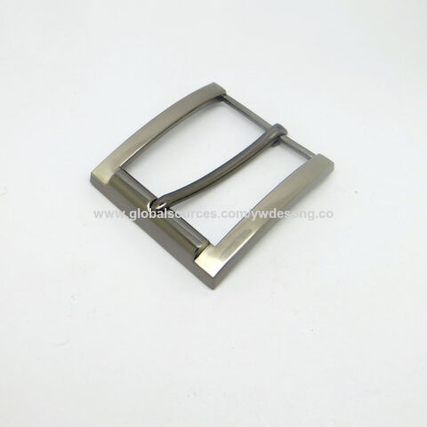 40mm Belt Buckle Zinc Alloy Chrome Plate High Polished Pin Buckle For ...