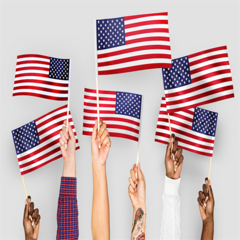 Ai-mich High Quality Custom Polyester Supporter Waving Hand Held Flag ...